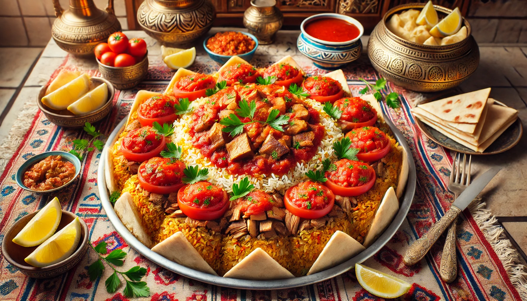 Egyptian Recipe: Fattah (Layered Meat and Rice Dish) - Hungry and Chill