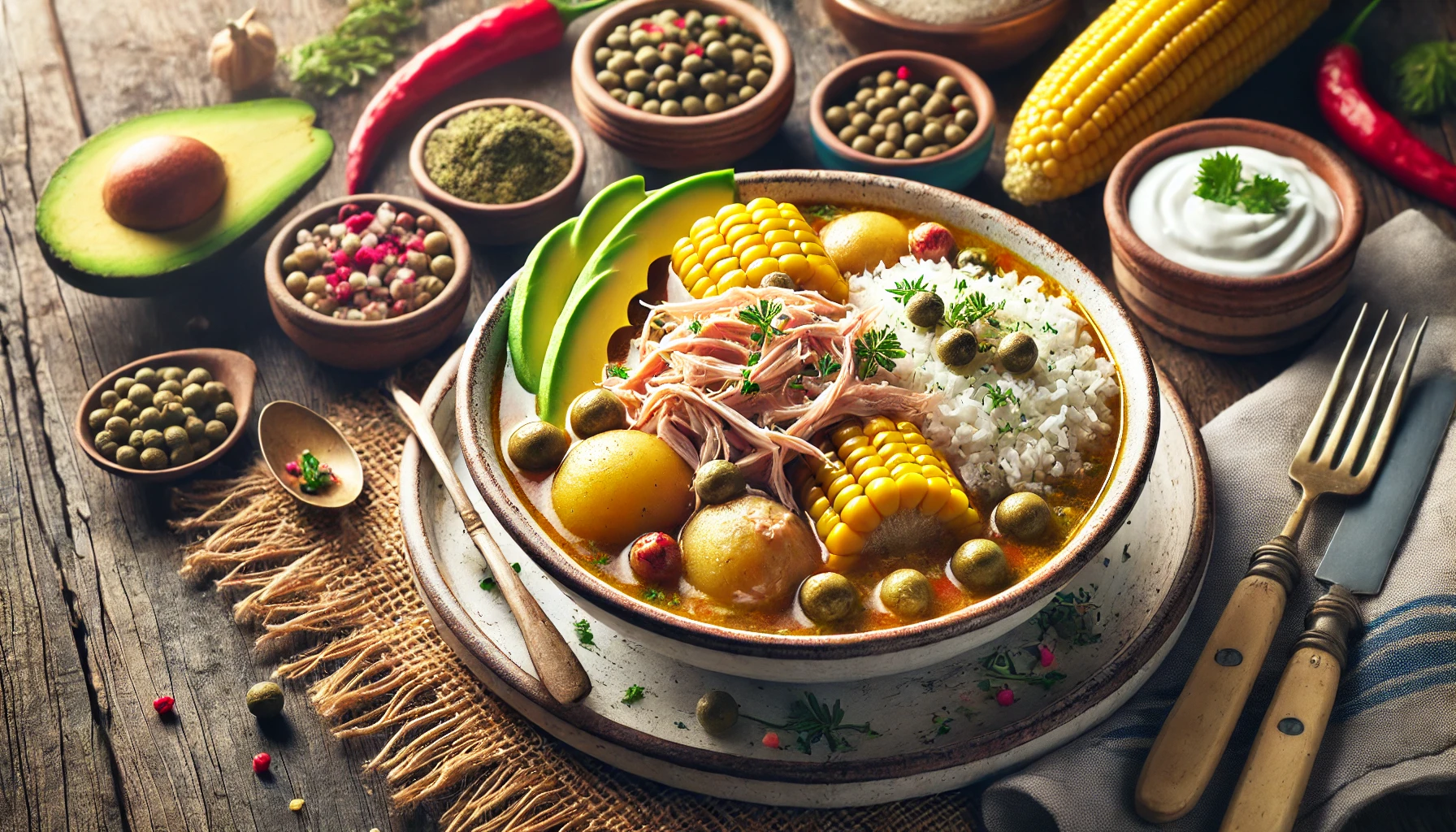 Ajiaco (Colombian Chicken and Potato Soup) Recipe - Hungry and Chill